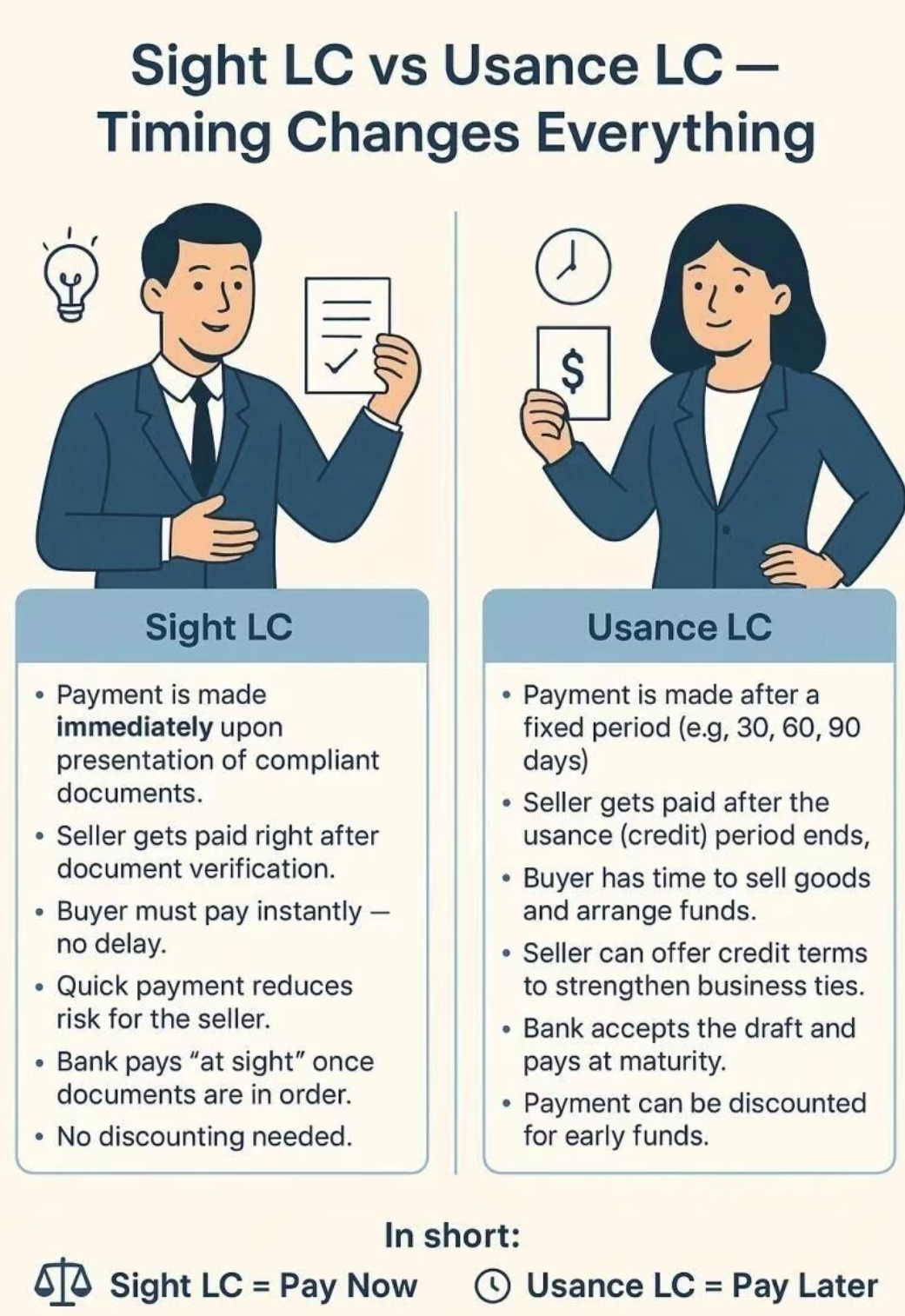 即期信用证（Sight LC）和远期信用证（Usance LC）的区别 - 上海瀚优国际贸易有限公司